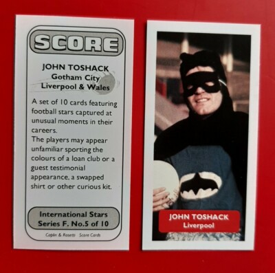 LIVERPOOL - JOHN TOSHACK - BATMAN - Score UK trade card curio series ...
