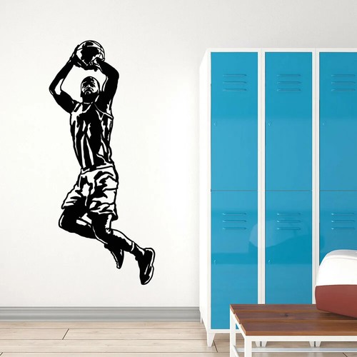 Basketball Players Wall Sticker Decals Decal Jumping Player Game Ball ...