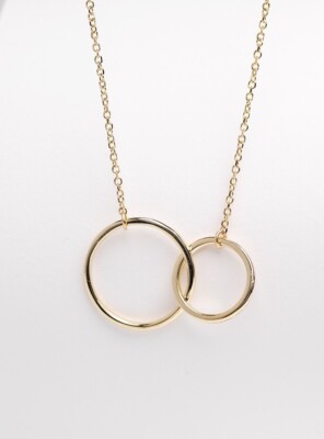 Infinity Necklace, Linked Rings Necklace, Interlocking Necklace, Karma ...