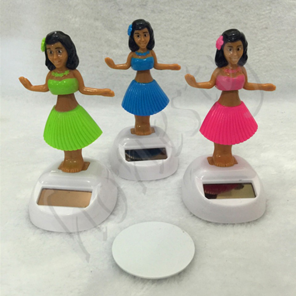 Fashion Solar Powered Dancing Hula Girl Swinging Bobble Home Car Decor ...