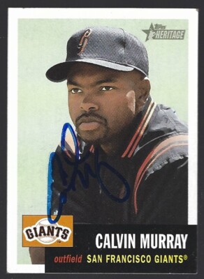 2002 Topps Heritage Baseball Calvin Murray #326 IP autograph signed ...
