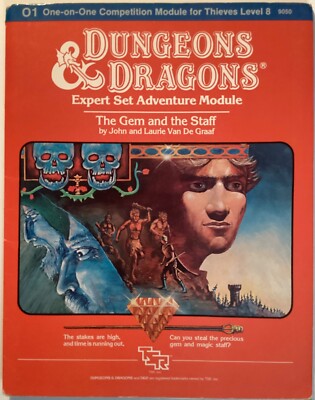 Advanced Dungeons & Dragons O1 The Gem and the Staff EXCELLENT TSR 9050 ...