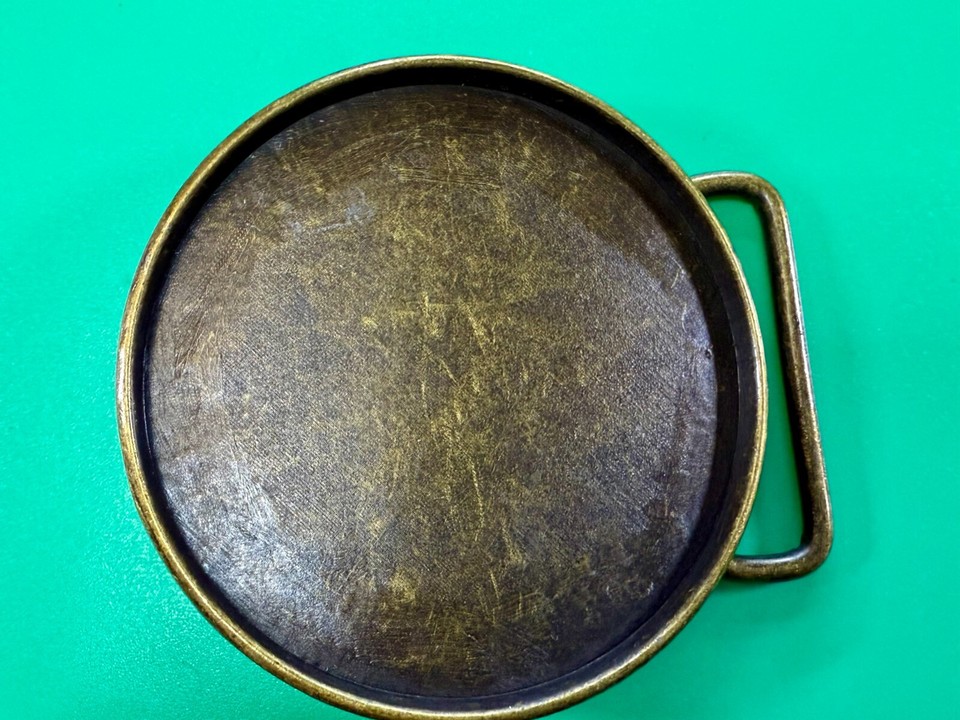 Blank Round Brass Tone NEW Craft Project Belt Buckle - Make your own ...
