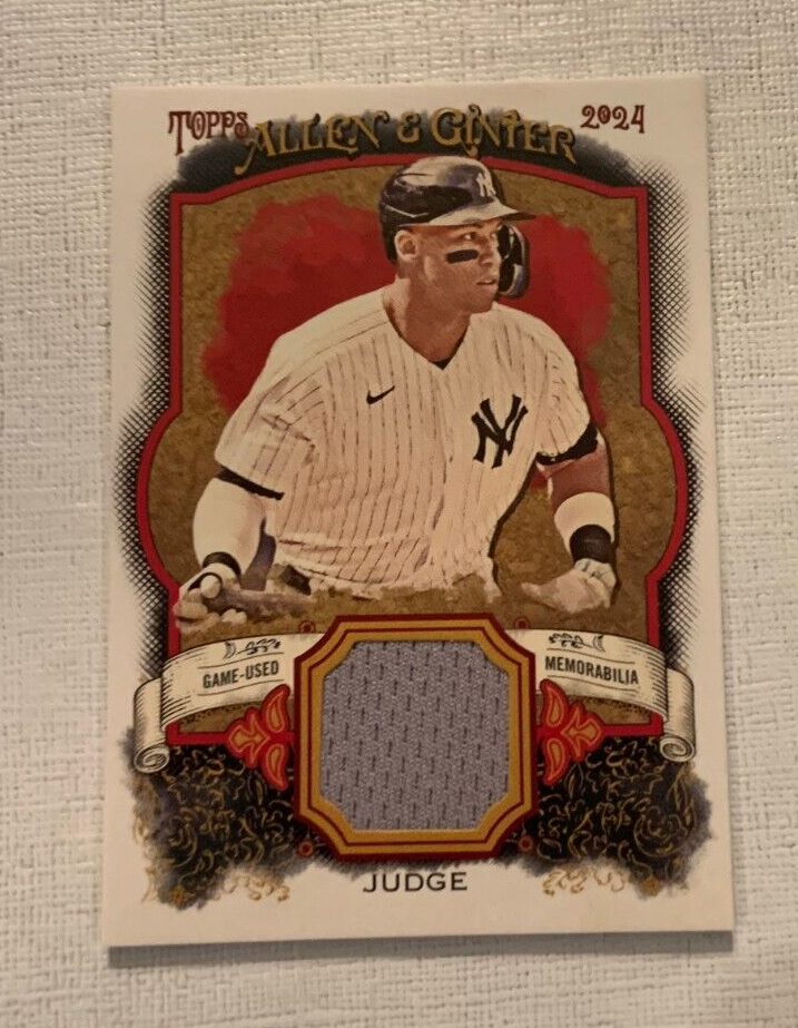 2024 Topps Allen & Ginter AGR-AJ Aaron Judge Full Size Relic New York ...