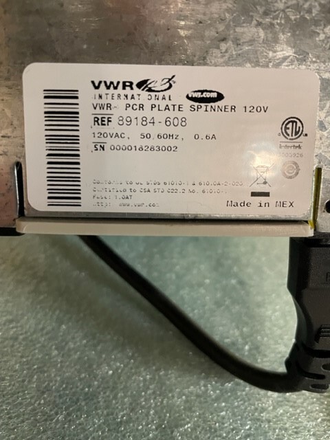 VWR PCR PLATE SPINNER 120V 89184-608 | eBay