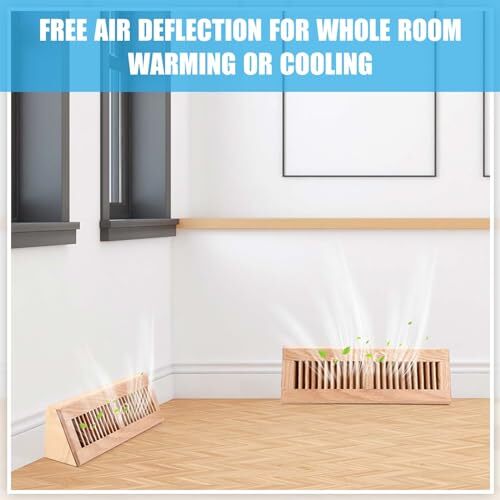 Pcs Wooden Baseboard Register Diffuser Baseboard Floor Register Vent 15 ...