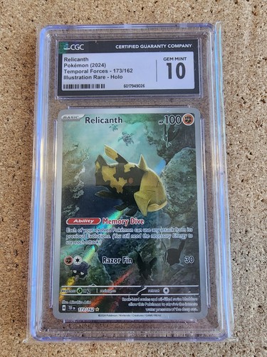 2024 POKEMON RELICANTH TEMPORAL FORCES 173/162 CGC 10 GEM MINT ...