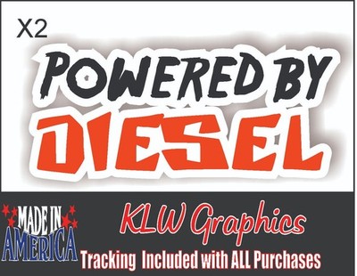 Powered By Decal Sticker Turbo Diesel Truck 6.5L 6.6L 6.7L 7.3L Soot ...