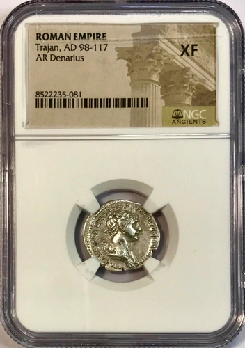 98-117 AD Trajan Ancient Roman Silver Denarius “SPQR” Coin NGC XF ...