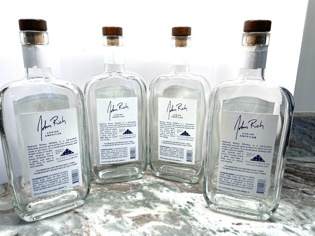 Four (4) Redneck Riviera Whiskey Clear EMPTY Bottles John Rich 750 ML ...