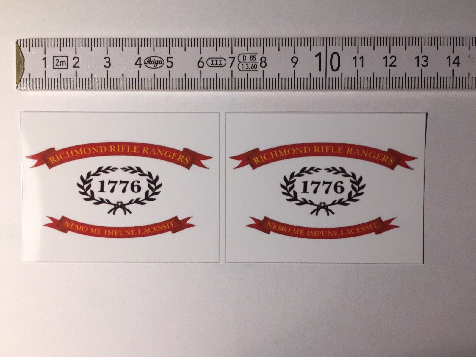 1289) 1x 54mm US Continental AWI Infantry Flag Richmond Rifle Rangers ...