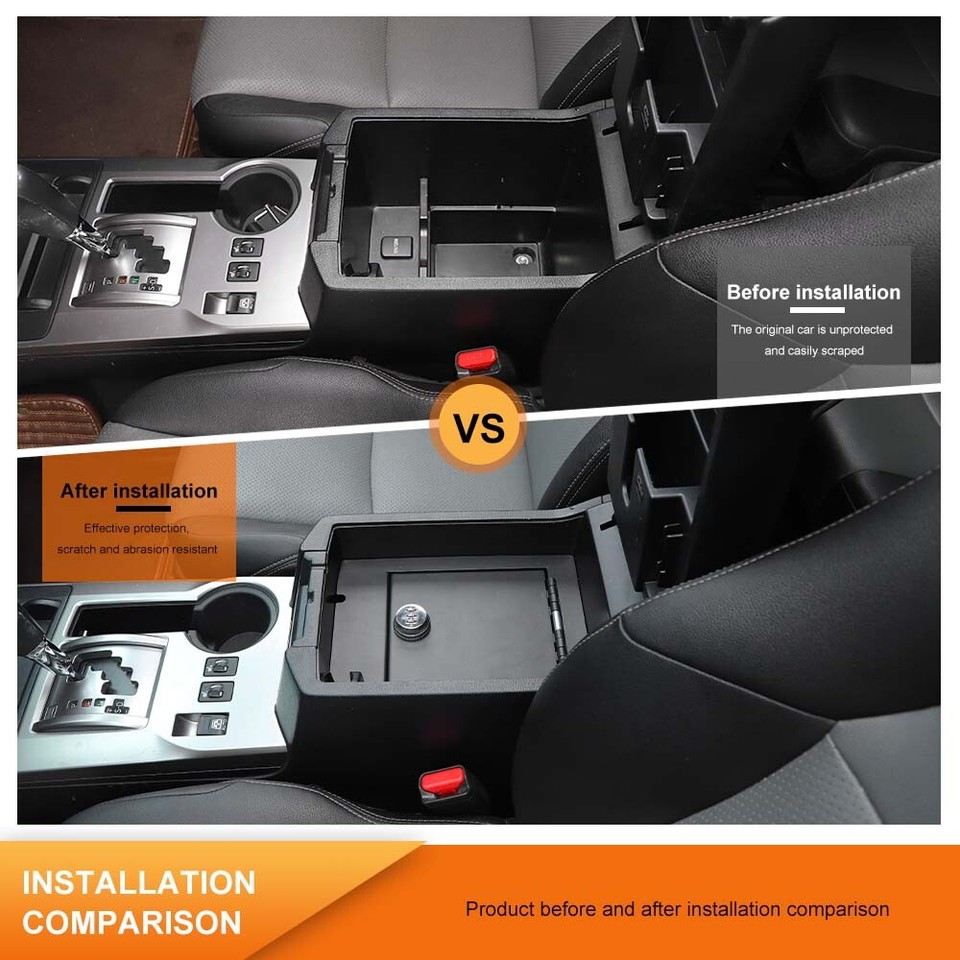 Metal Armrest Organizer Gun Safe Storage Lock Box Cabinet Case For ...