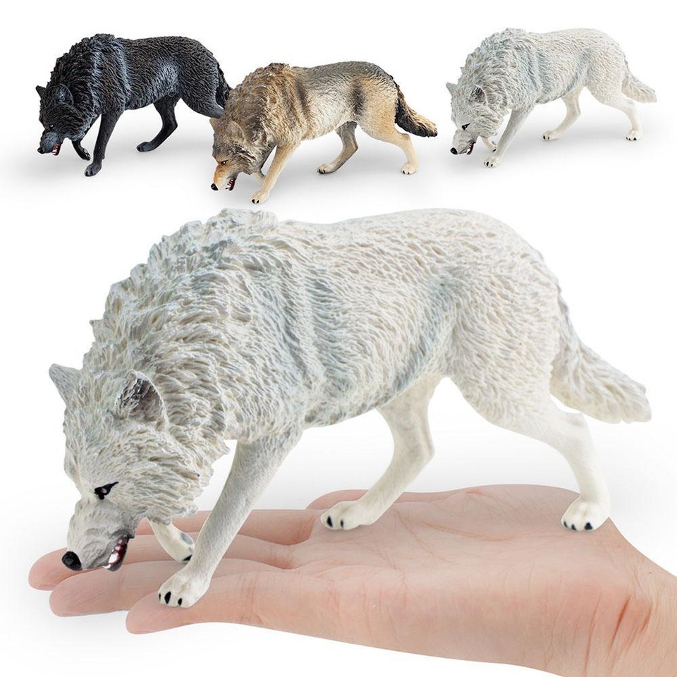 Wild Animal Figurine North American Wolf Figure Simulation Solid Educational PVC | eBay