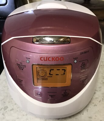 Used working Cuckoo Cr-0631F 6-Cup Multifunctional Micom Rice Cooker ...