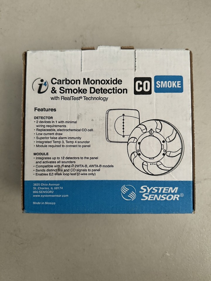 System Sensor COSMO-2W Combination Carbon Monoxide and Smoke detector ...