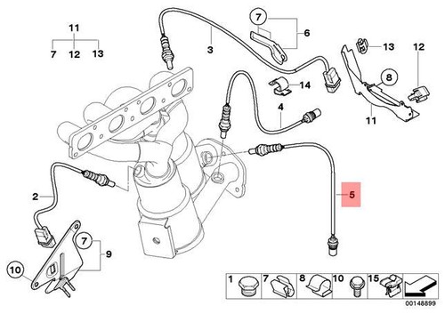 Genuine BMW E87 E90 E91 Lambda Probe Oxygen Sensor 310MM OEM ...