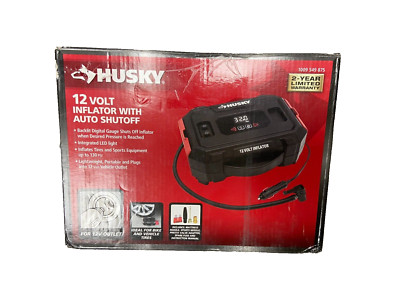 Husky 12 Volt Inflator with Auto Shutoff & Digital Gauge 12V 1009-549 ...