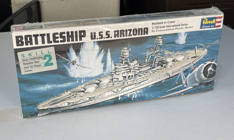 Revell 1967 USS Arizona Battleship 1/720 Model Kit #H-482 Factory ...
