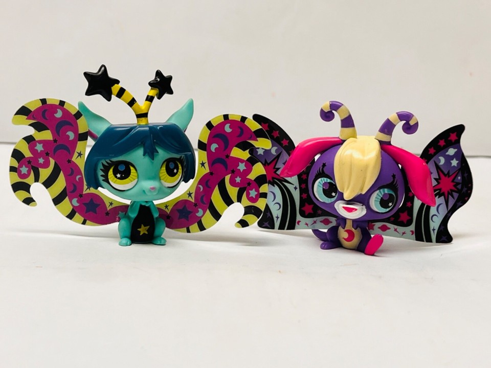 Littlest Pet Shop Moonlight Fairies Toy Figures Set LPS 2826 & 2827 ...