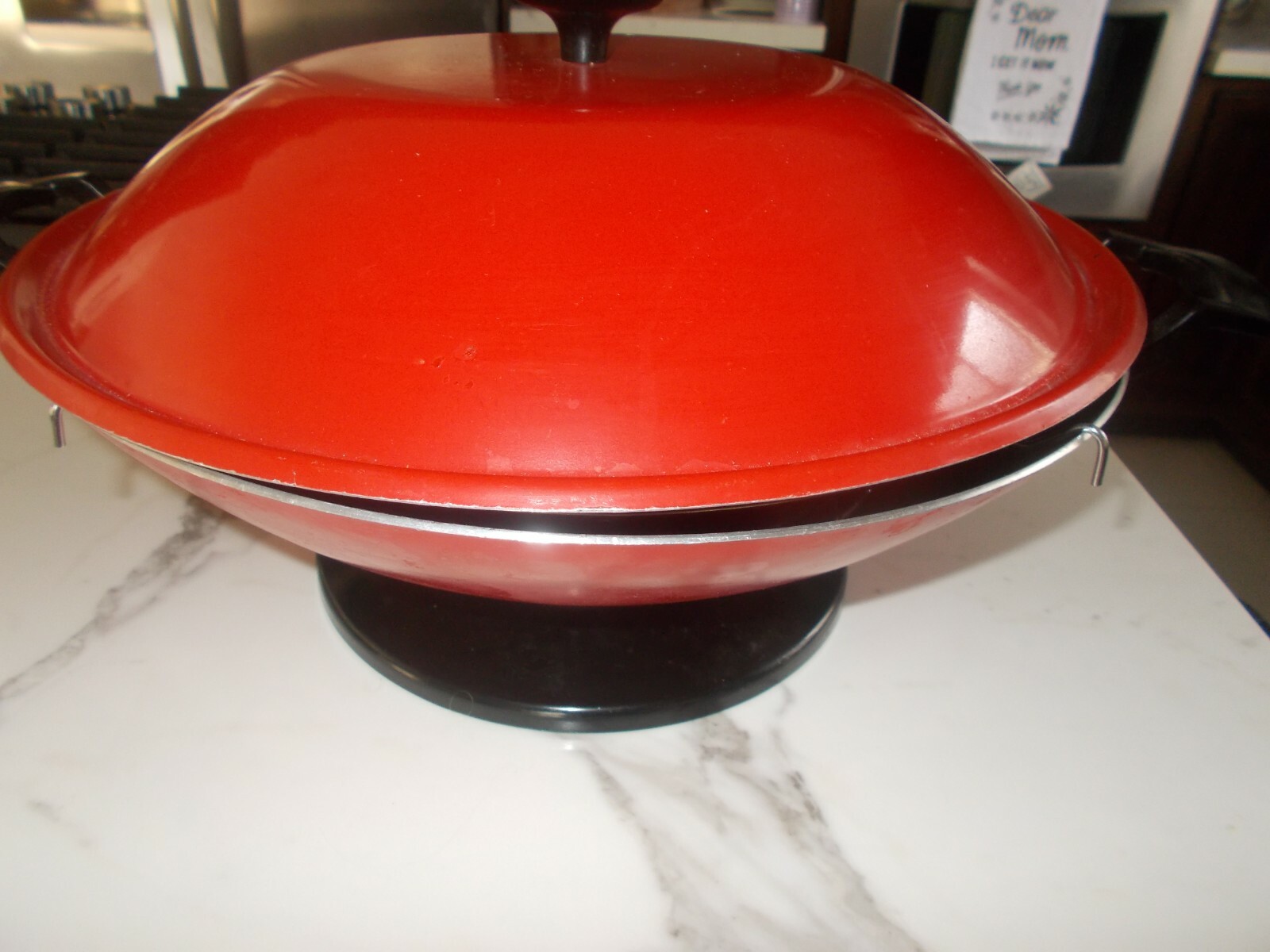 West Bend Vintage Electric 6 Quart Red Wok With Steamer Tempura Rack | eBay