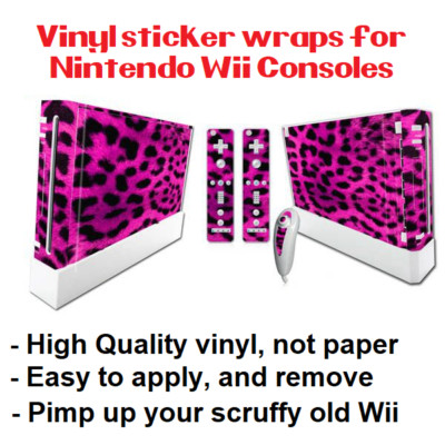 Vinyl decal sticker skin wrap For Nintendo Wii Console +Remotes =PICK ...