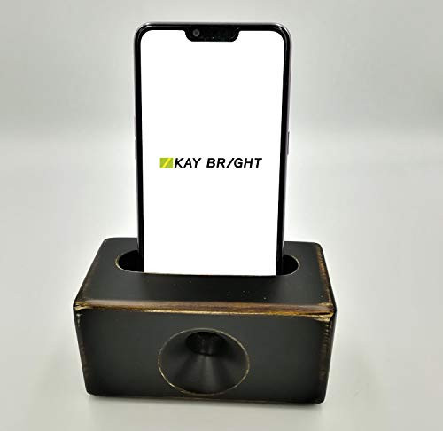 KAY BRIGHT Wooden Smartphone Speaker Stand No Power Needed iPhone ...