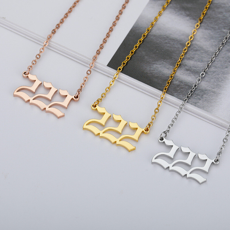 777 Lucky Angel Devil Number Charm Card Gold Woman Ladies Choker Chain ...