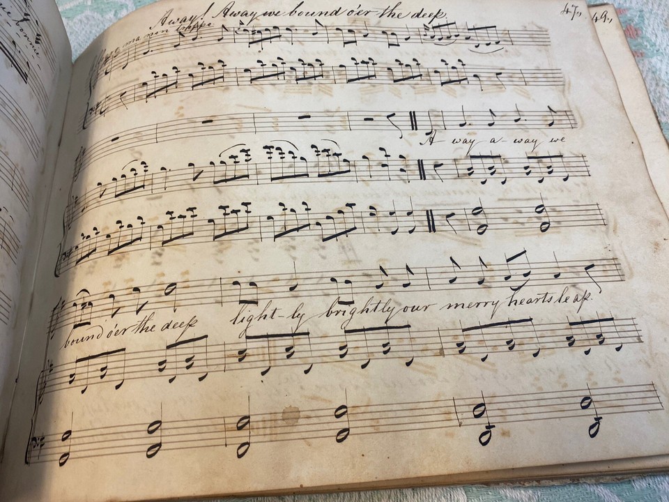 90 Pages Of Antique Handwritten Music manuscripts ca.1800’s Amazing | eBay