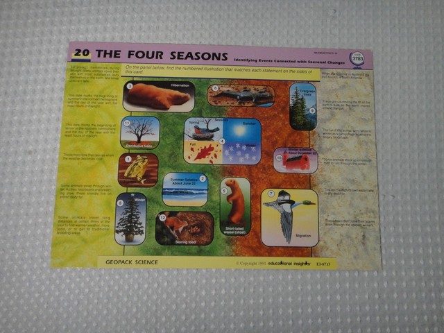 GeoSafari Science Game Card Set Ei-8715 10 Cards 20 Lessons 1991 for ...