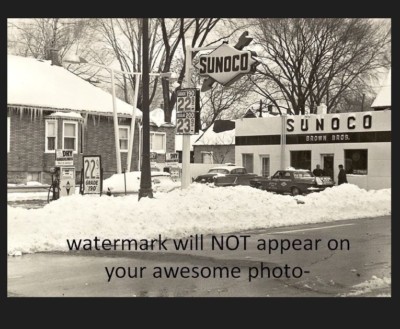 Vintage Sunoco Gas Station PHOTO Pumps Gasoline 22 CENTS!! Brown ...