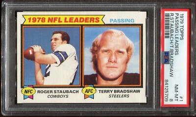 1979 Topps Football # 1 NFL Passing Leaders (NM-MT) High End PSA 8 ...
