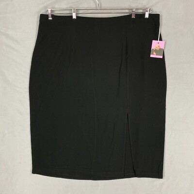 Sergio Hudson x Target Skirt Womens 3X Black Pencil High Waist Slit ...