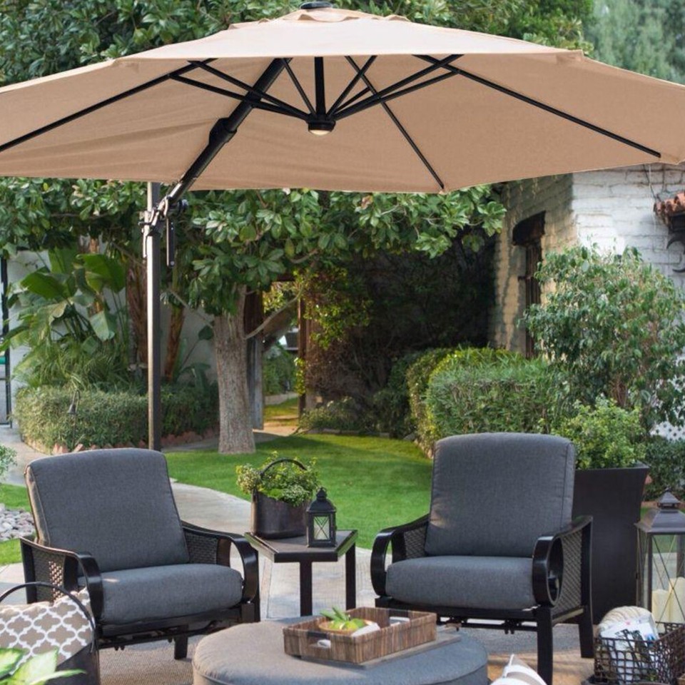 10 FT 6 Rib Patio Umbrella Canopy Replacement Top Cover Market Table ...