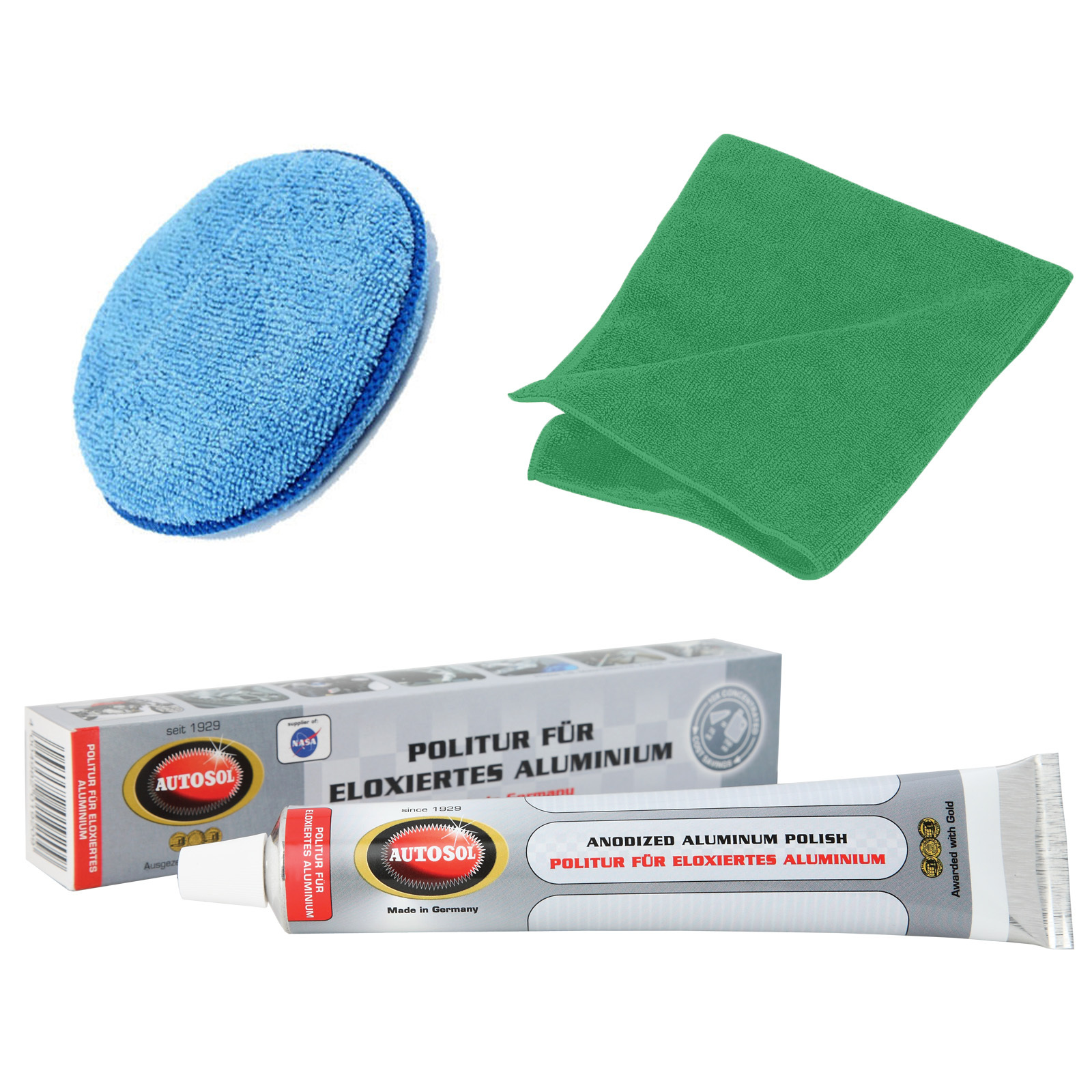 Solvol Autosol ANODIZED ALUMINIUM Cleaner Polish + Microfibre Pad ...