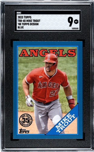 2023 Topps Mike Trout 1988 BLUE Throwback Los Angeles Angels #T88-45 ...