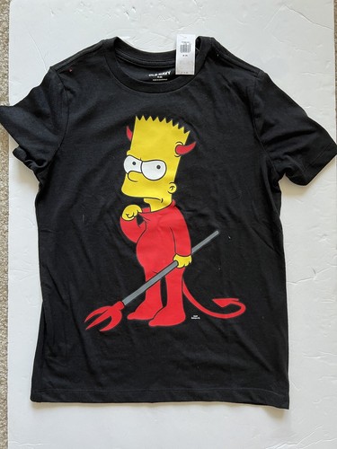 New Old Navy Kids Bart Simpson Devil Halloween T-Shirt SZ Med 8 | eBay