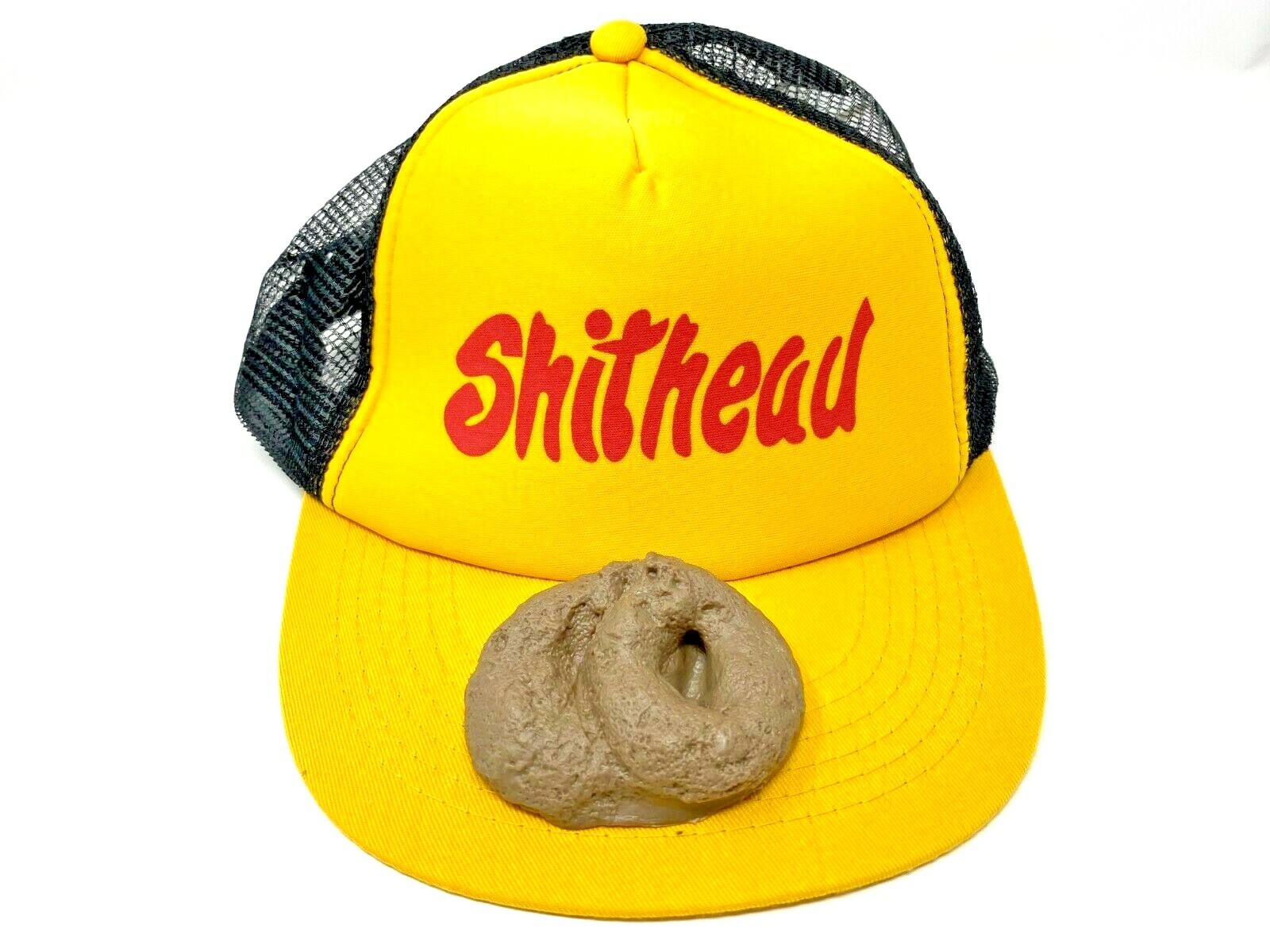 S#*HEAD POOP HAT Baseball Fake Rubber Crap Cap Poo Dog Trucker Mesh GaG ...