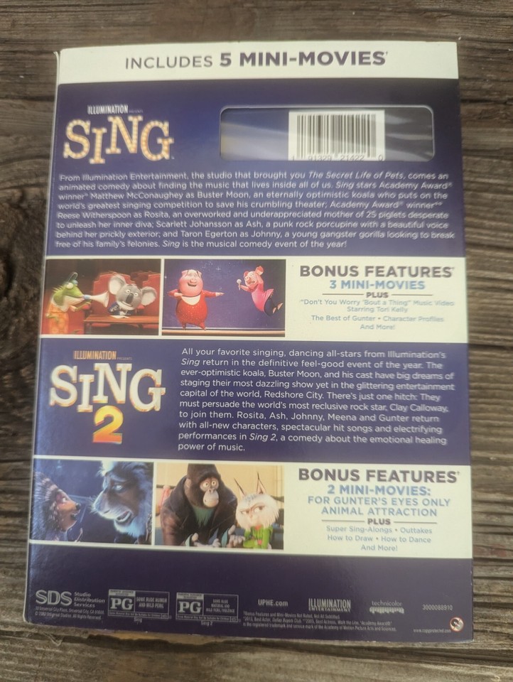 Sing 2-Movie Collection [DVD] Sing DVD Sing 2 DVD 191329214220 | eBay