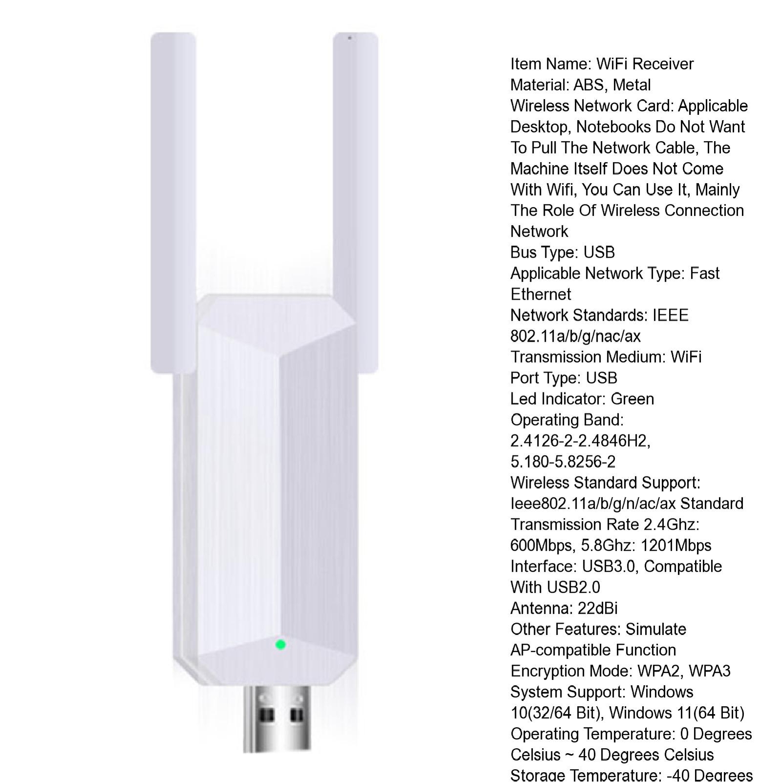 Wireless Wifi Adapter Stable Transmission Wifi Receiving Driver-free ...