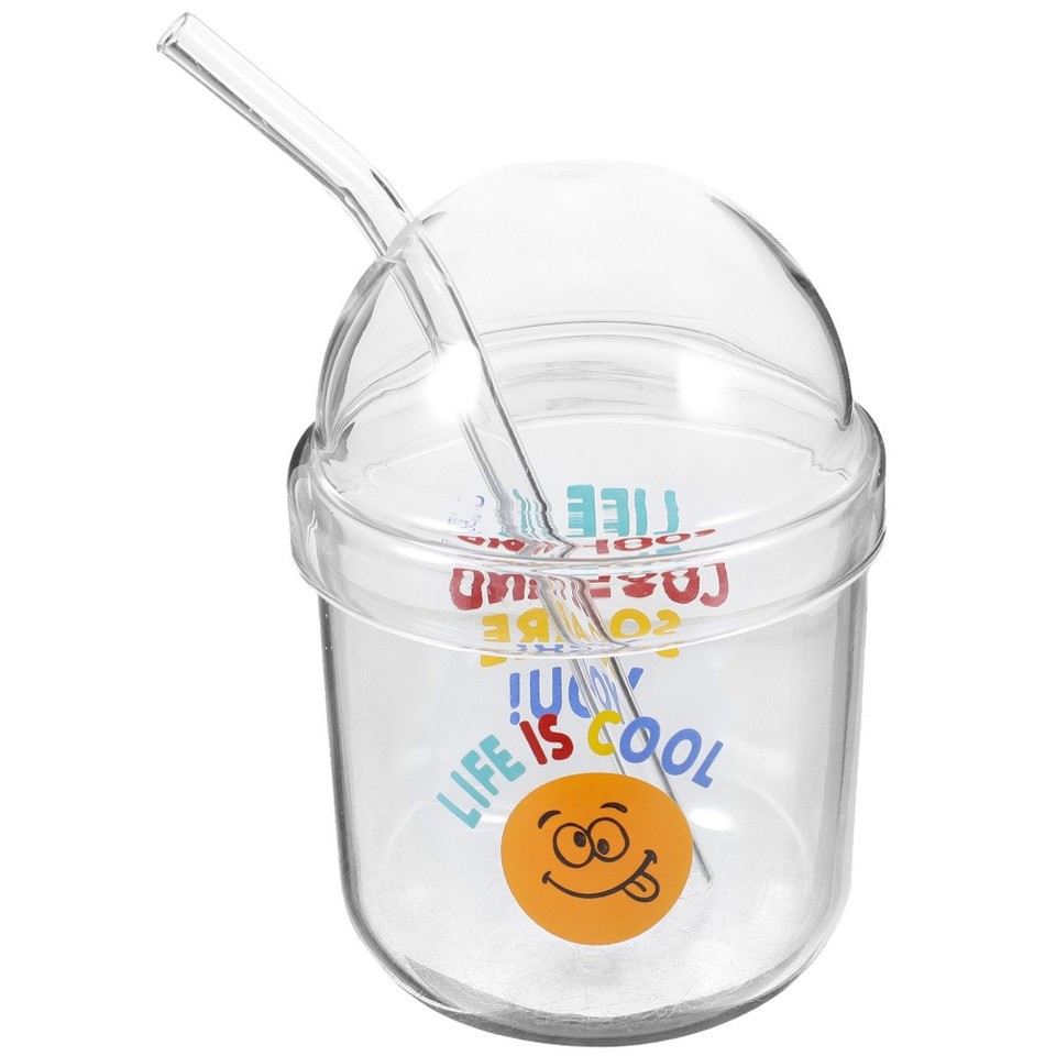 1 Set Glass Water Container Glass Milk Cup Glass Water Cup Milk Cup ...