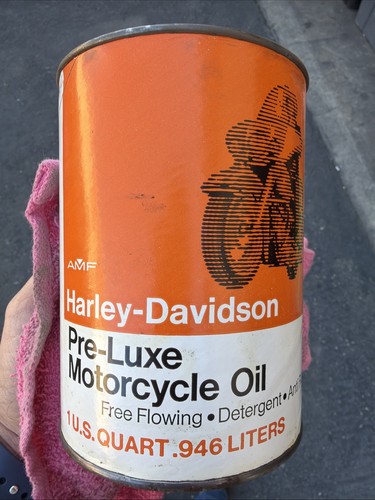 Vintage Composite Harley Davidson Quart Motor Oil Can Motorcycle | eBay