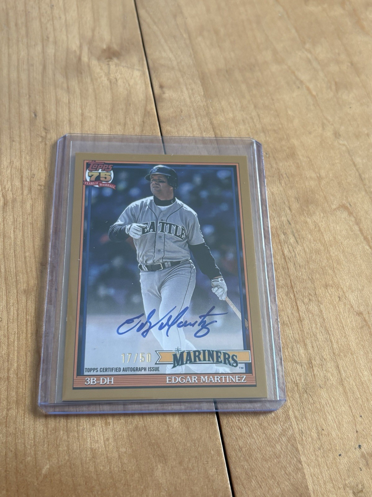 2026 Topps Series 1 Edgar Martinez Gold Autograph 17/50 1991 Variation ...