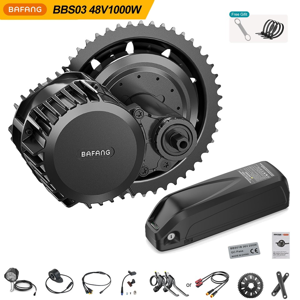 Bafang 1000W Mid Motor Kit 48V Electric Bike 100mm BBS-HD Ebike Kits DIY BBS03 | eBay