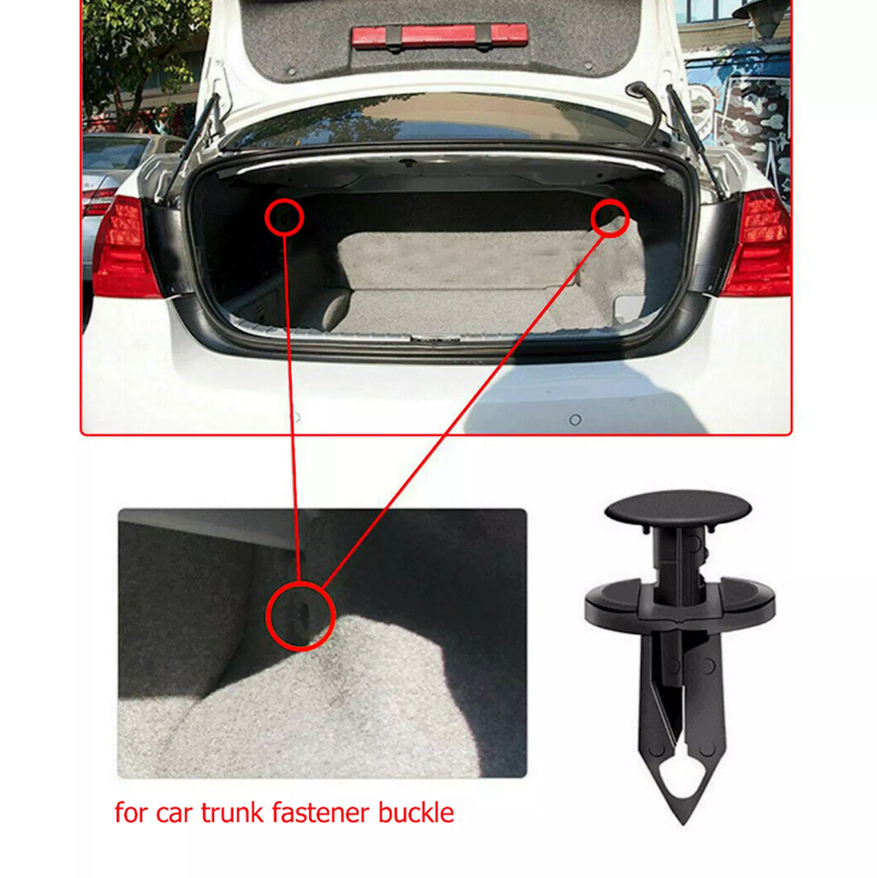 For 100x 8mm Bumper Clips Retainer Car Plastic Rivet Fastener Fender ...