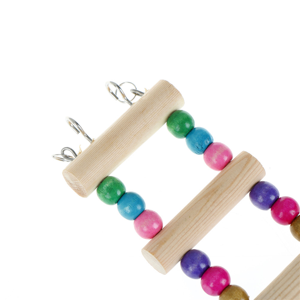 Bird Swing Wooden Bridge Ladder Climb Cockatiel Parakeet Budgie Parrot ...