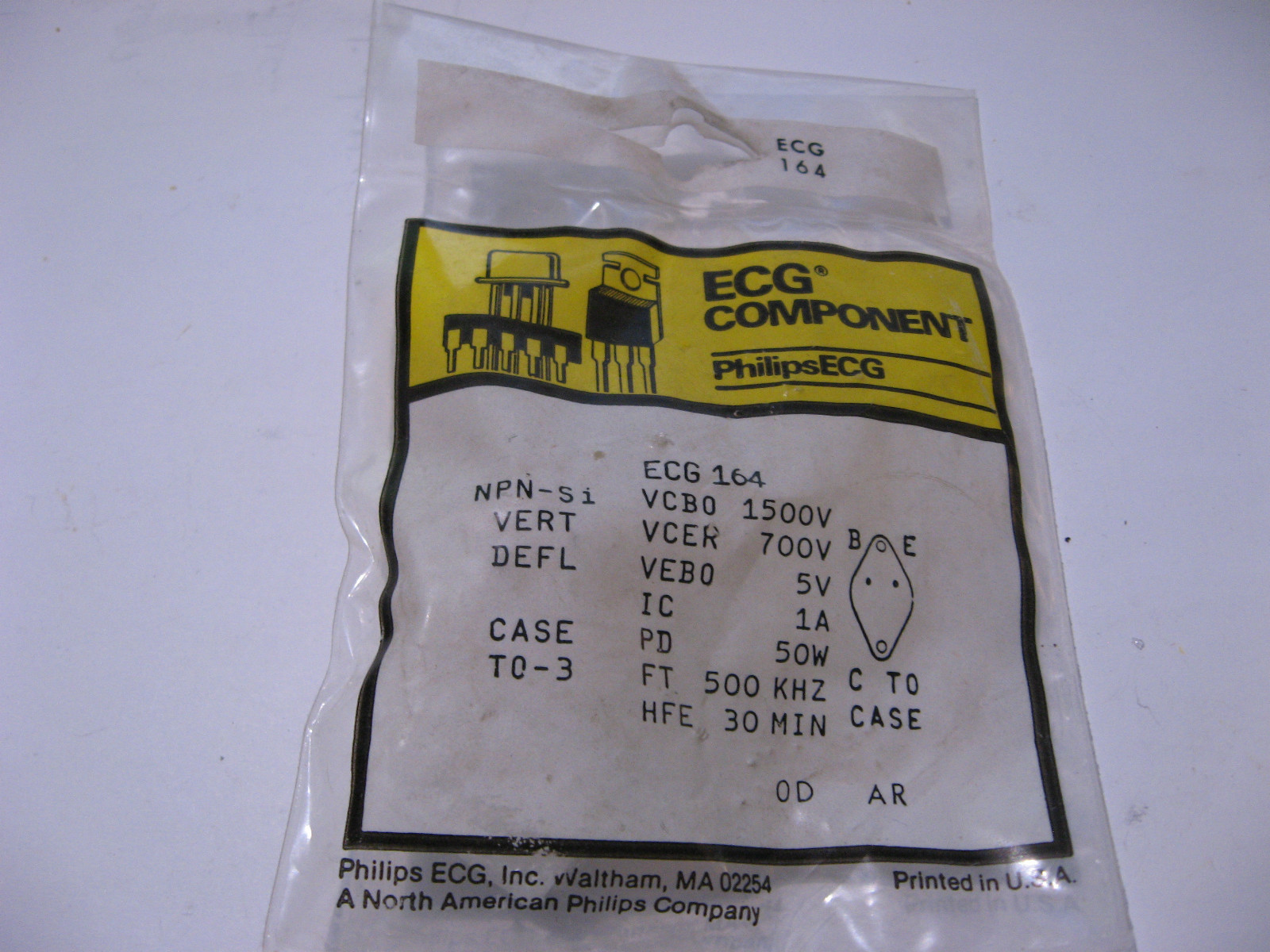 Qty 1 Power Transistor Philips ECG ECG164 - NOS | eBay