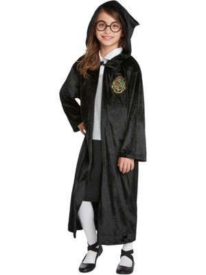 Harry Potter Girls & Boys 4 Houses Wizard Hooded Robe Child Costume S 4 ...