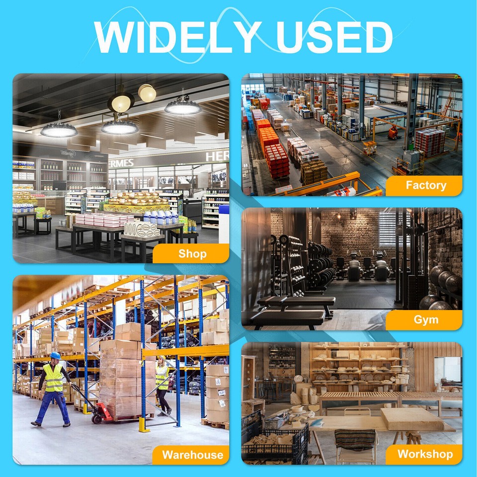 20Pack 300W UFO Led High Bay Light Commercial Warehouse Factory Light ...