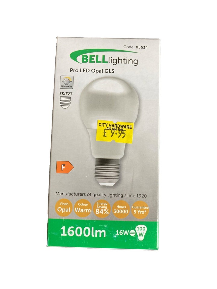 Bell Lighting 2× PRO led Opal GLS bulbs 5634 16W 1600LM | eBay UK