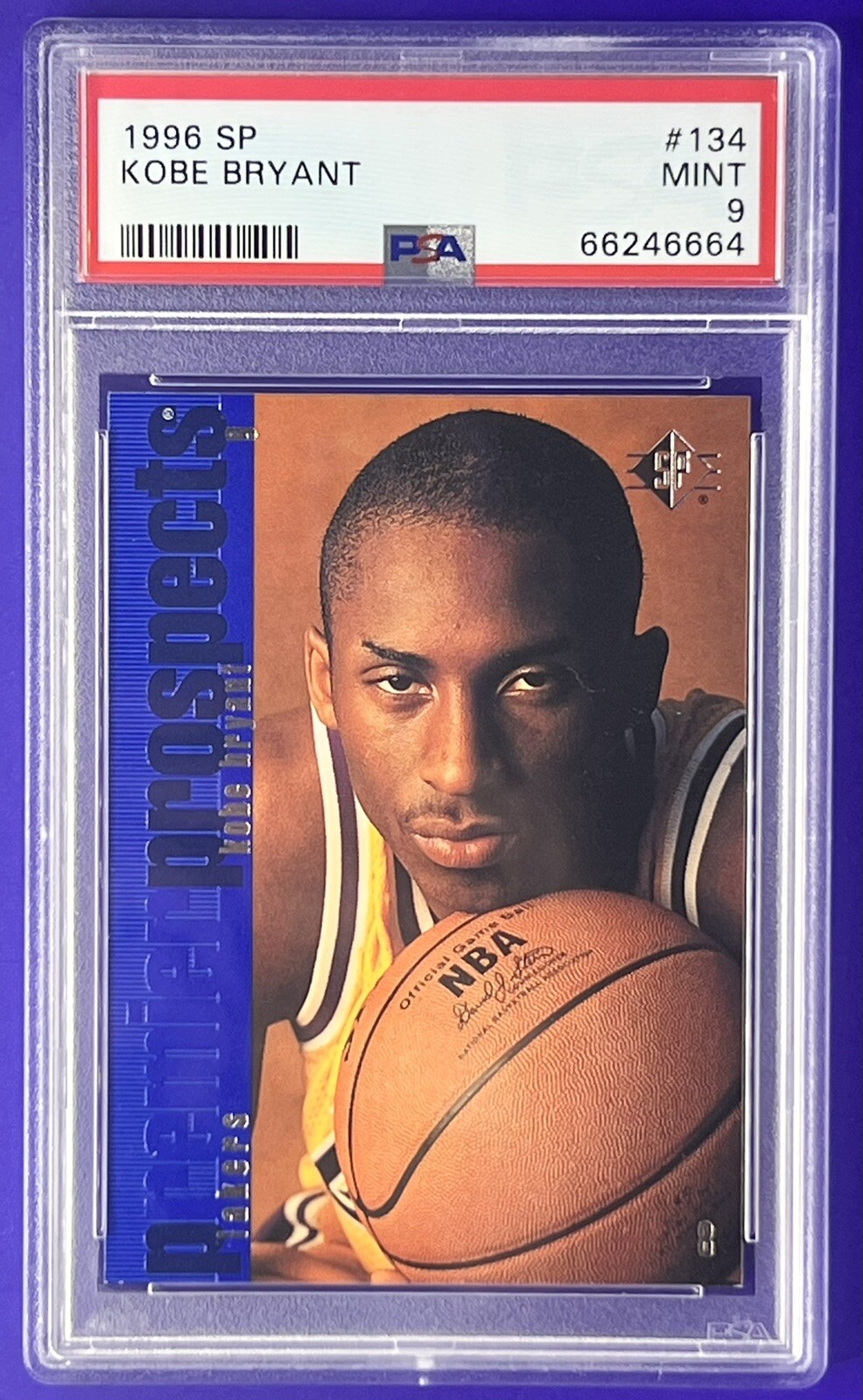 KOBE BRYANT ~ 1996 SP Basketball Rookie Card RC #134 ~ Graded PSA 9 ...